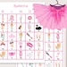 100x Ballerina Bingo Cards, Printable Birthday Bingo, Birthday Girl ...