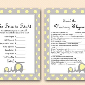 Elephant Baby Shower Games Package, Celebrity Baby Names, Baby ...