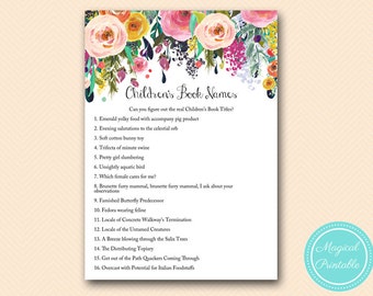 Name That Children's Book Baby Shower Game - Etsy