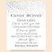 Silver Candy Buffet Sign, Candy Bar Sign, Grab a Bag of Treat Sign ...