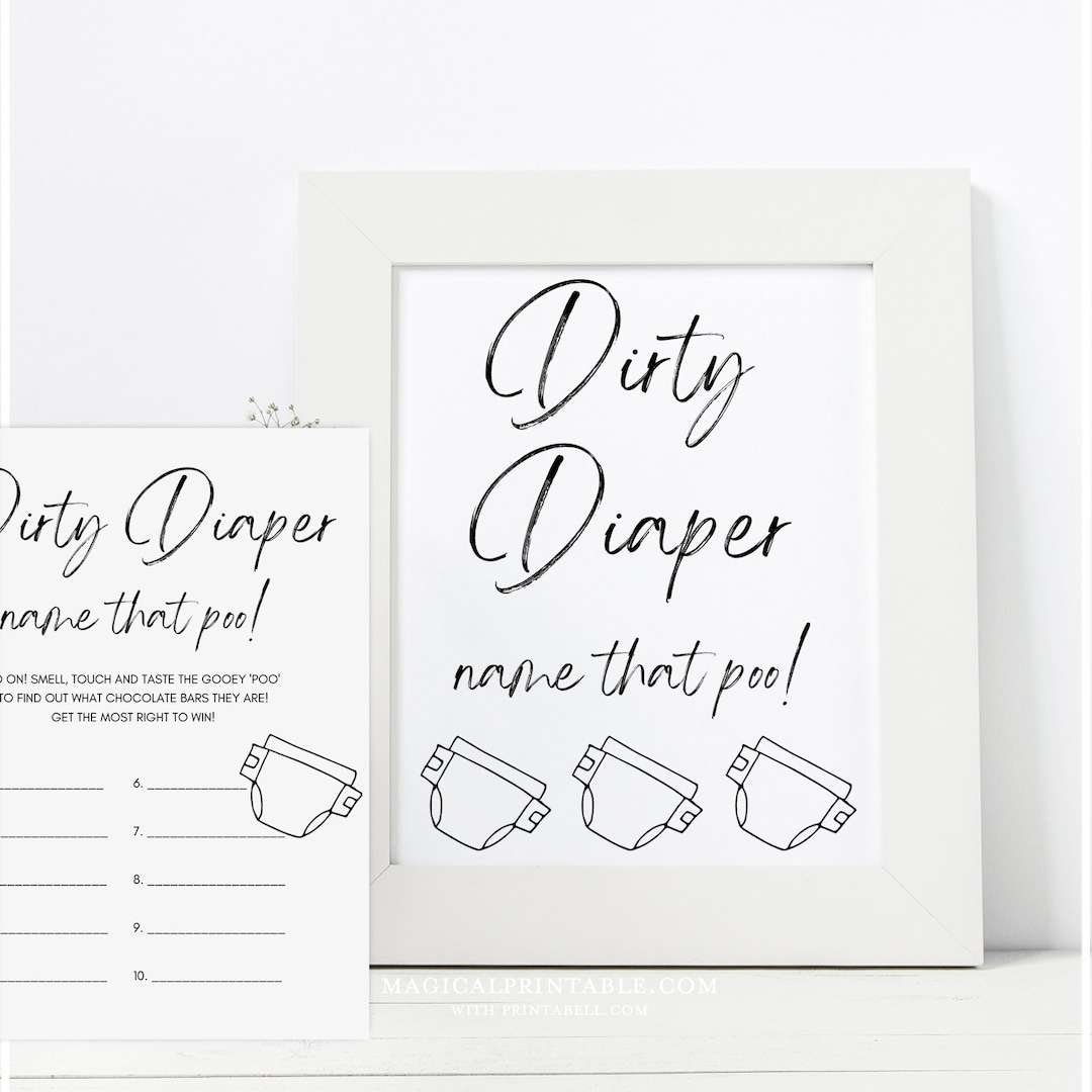 Minimalist Dirty Diaper, Name That Poo Game, Minimalist Chic Baby ...