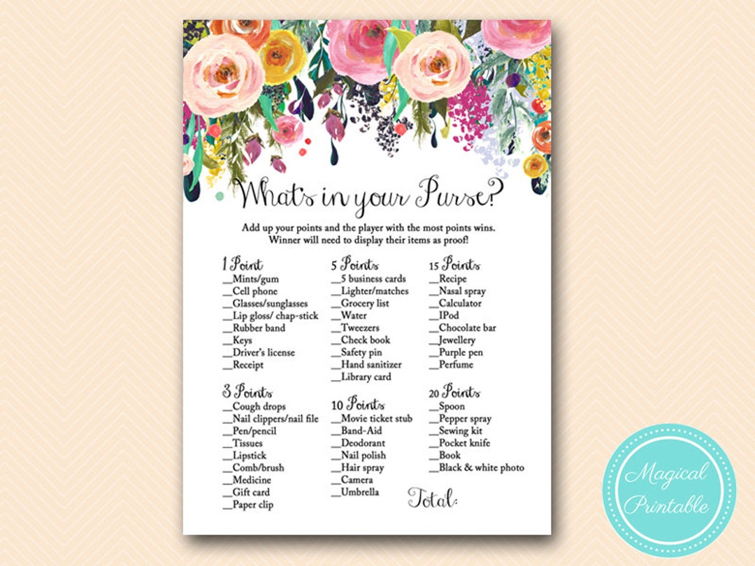 What's in Your Purse, Purse Hunt, What's in Your Bag, Floral Chic ...