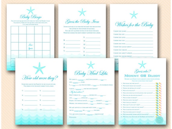 Sea Waves Sea Waves Beach Beach Theme Baby Shower Games Nautical Baby ...