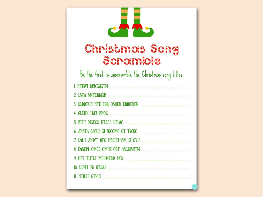 Christmas Family Game, Xmas Song Title Game, Christmas Party Game ...