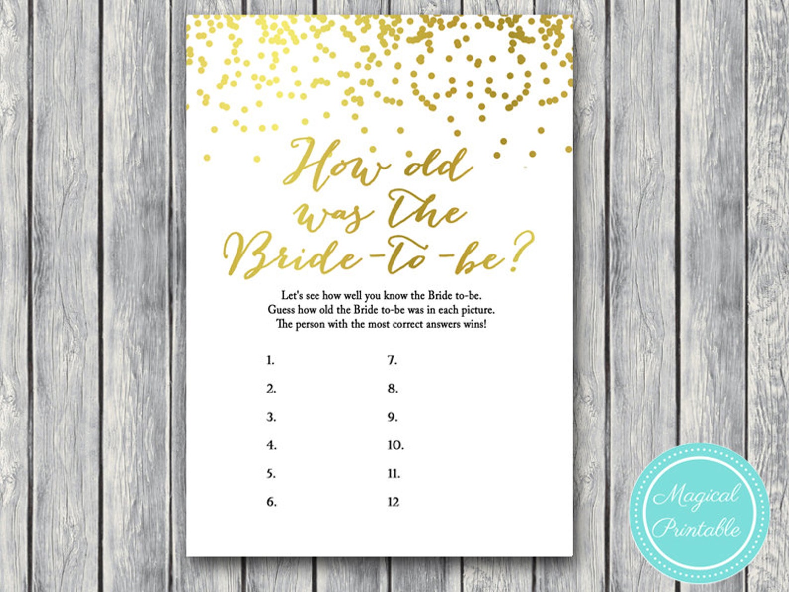 How Old Was the Bride, Guess the Age of the Bride, Photo Game, Gold ...