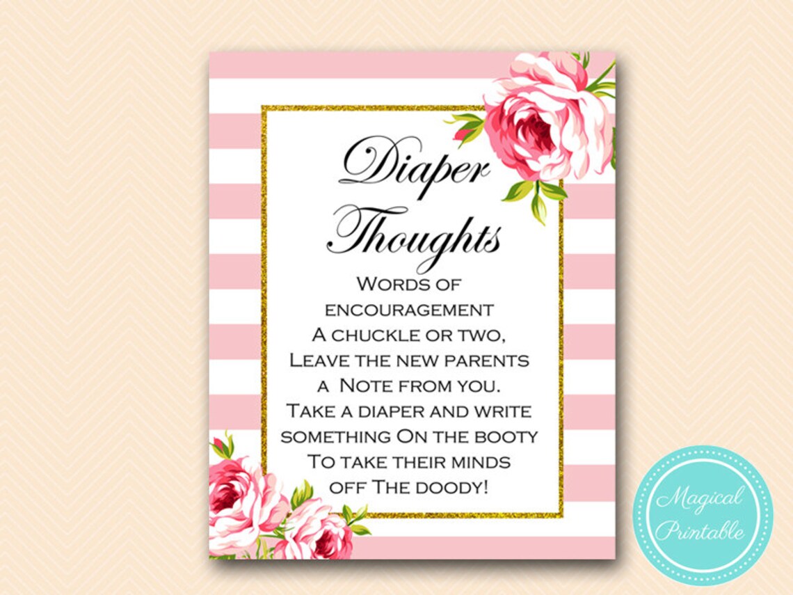 Late Night Diapers Diaper Thoughts Words for Wee Hours Pink | Etsy