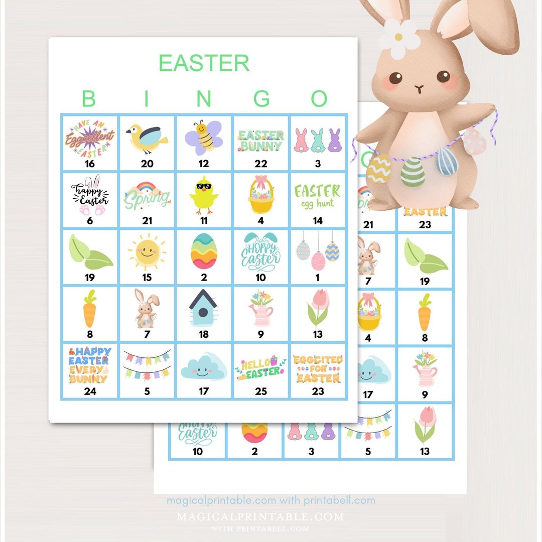100x Printable Easter Bingo Cards, Spring Bingo, Easter Bingo, Easter ...