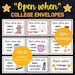 Open When College Envelopes, Printable, Open When Letters for College ...