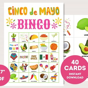 Cinco De Mayo Bingo, Fiesta Bingo Cards, Printable Fiesta Bingo, Fiesta ...