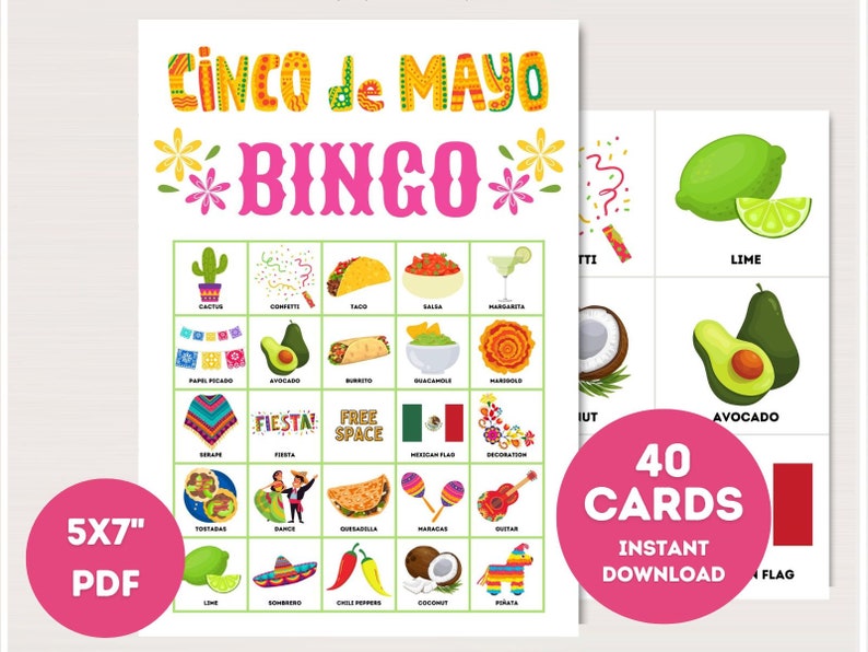 Cinco De Mayo Bingo, Fiesta Bingo Cards, Printable Fiesta Bingo, Fiesta ...