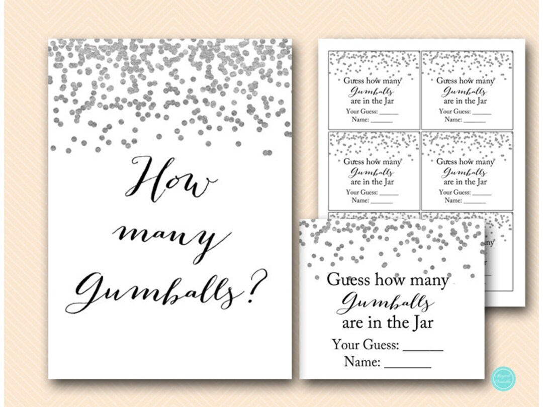 Silver How Many Gumballs, Guess How Many Candies, How Many Gumballs ...