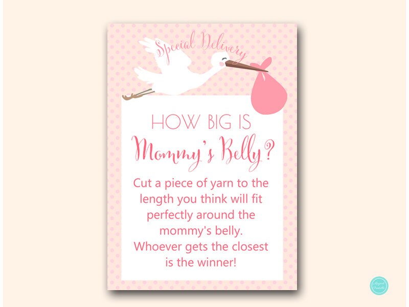 Pink Stork Baby Shower Game Pack, Stork Baby Shower Game Printables ...
