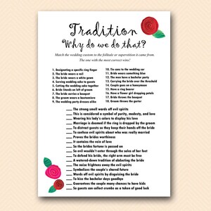 Rose Theme Bridal Shower Games and Activities, Flower Theme, Unique ...