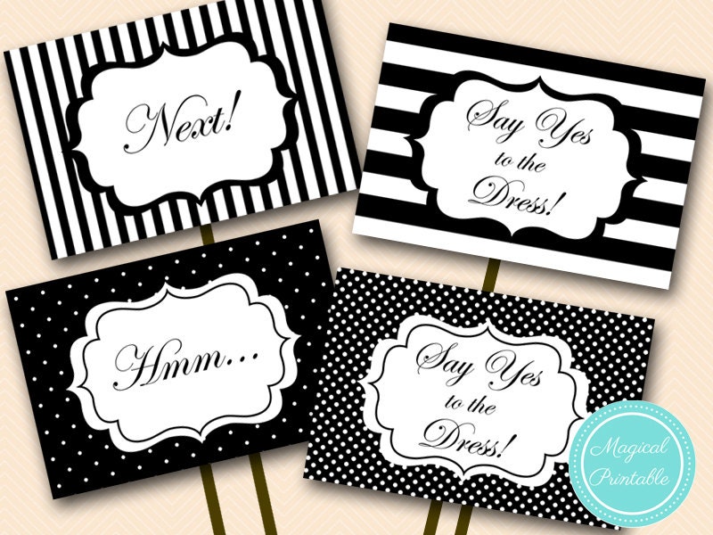 Say yes to the dress sign instant download yes to dress | Etsy