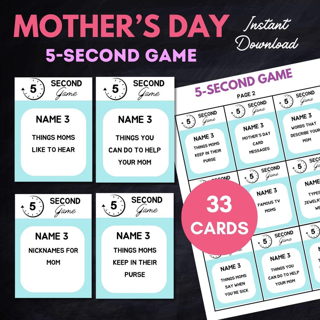 Mother's Day Games Bundle Printable, Mother's Day Activities, Mother's ...