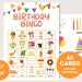 100x 60th Birthday Bingo Cards, Printable 60th Birthday Bingo, Gold Birthday Party Bingo, Fun ...