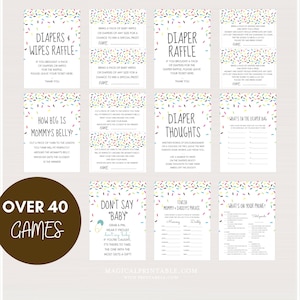 Over 40 Sprinkle Baby Shower Games Bundle, Baby Sprinkle Games ...