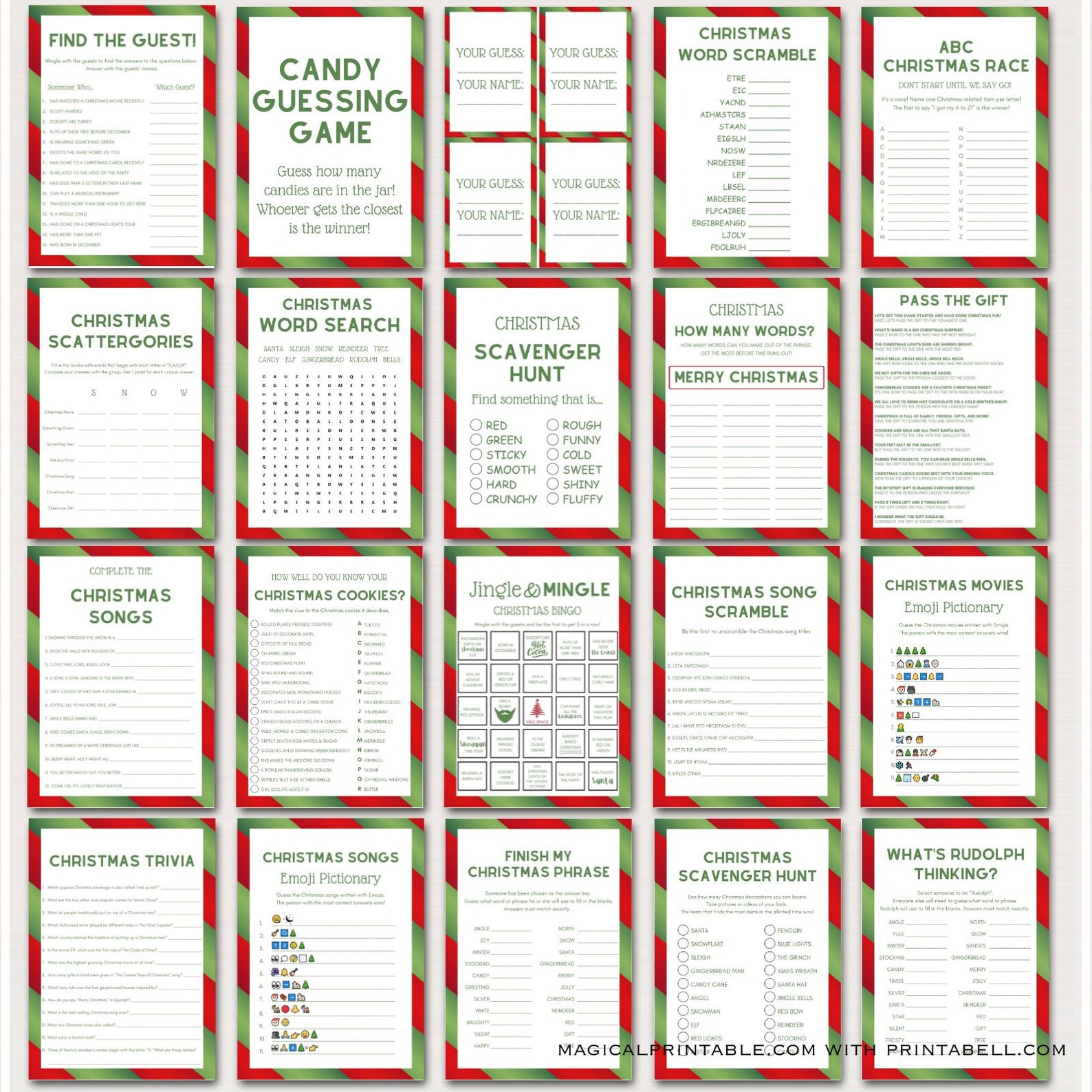 Christmas Party Games Bundle, Christmas Party Game Package, Christmas ...