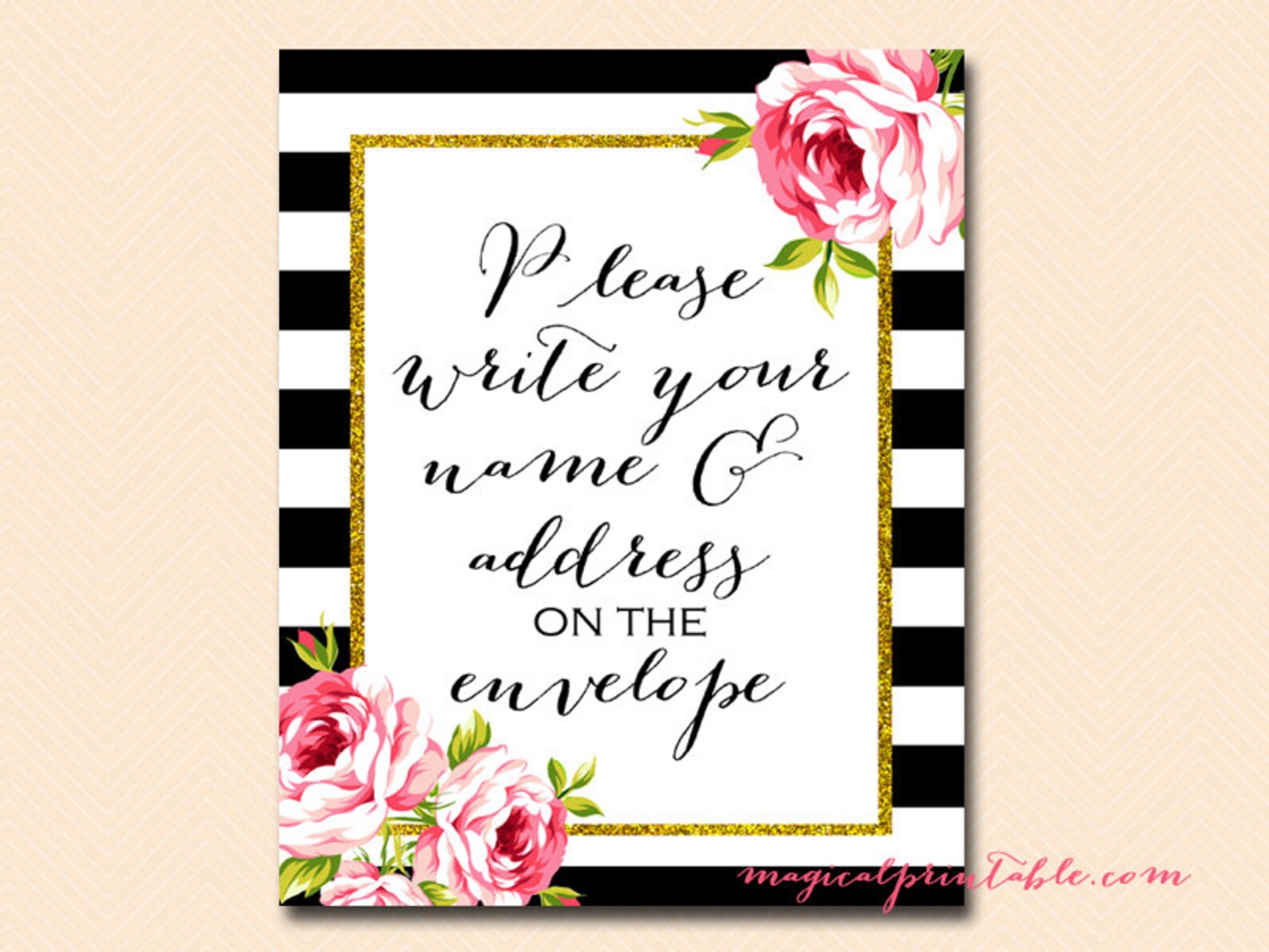 Write Your Name and Address on Envelope Sign Thank You Note - Etsy