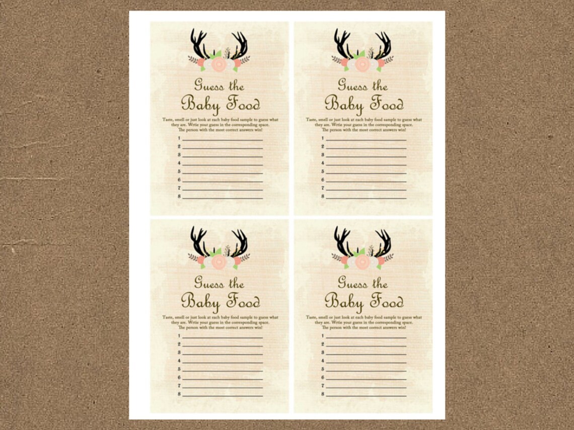 Baby Food Game Baby Food Jar Labels Sign Guess the Baby - Etsy