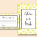 Advice for the Bride to Be Card, Yellow, Lemon Bridal Shower Game ...