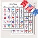 100x Patriotic Bingo, Independence Day Bingo Cards, July 4th Bingo ...