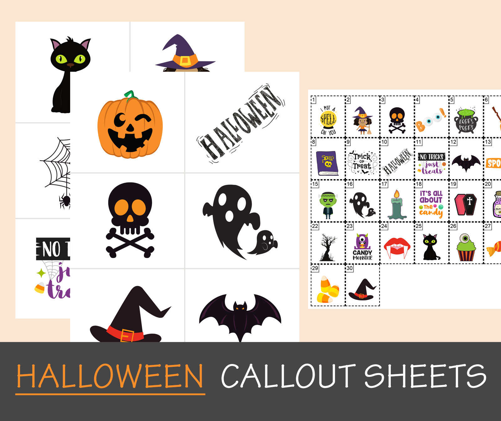 100 Halloween Bingo Cards, Printable Halloween Bingo, Halloween Party ...