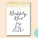 Bubbly Sign Instant Download, Cocktail Sign, Wedding Sign, Faux Gold ...