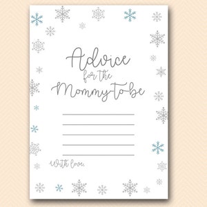Winter Baby Shower Games, Advice for Mommy to Be, Advice for New Mommy ...