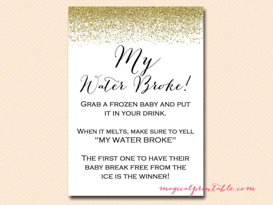My Water Broke, Frozen Baby Game, Ice Cube Game, Gold Glitter Baby ...