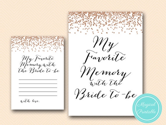 Rose Gold My Favorite Memory With The Bride Card And Sign Printable Rose Gold Confetti Bridal rose-gold-my-favorite-memory-with-the-bride-card-and-sign-printable-rose-gold-confetti-bridal