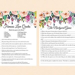 Pink Blush Bridal Shower Game, Pink Floral Bridal Shower Activities ...