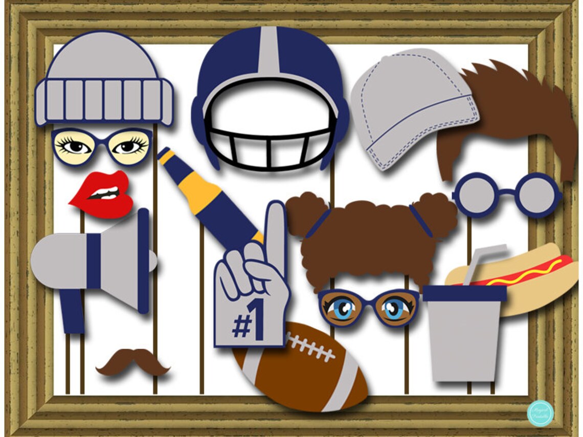 Print Yourself Football Photobooth Props Football Theme Photo - Etsy