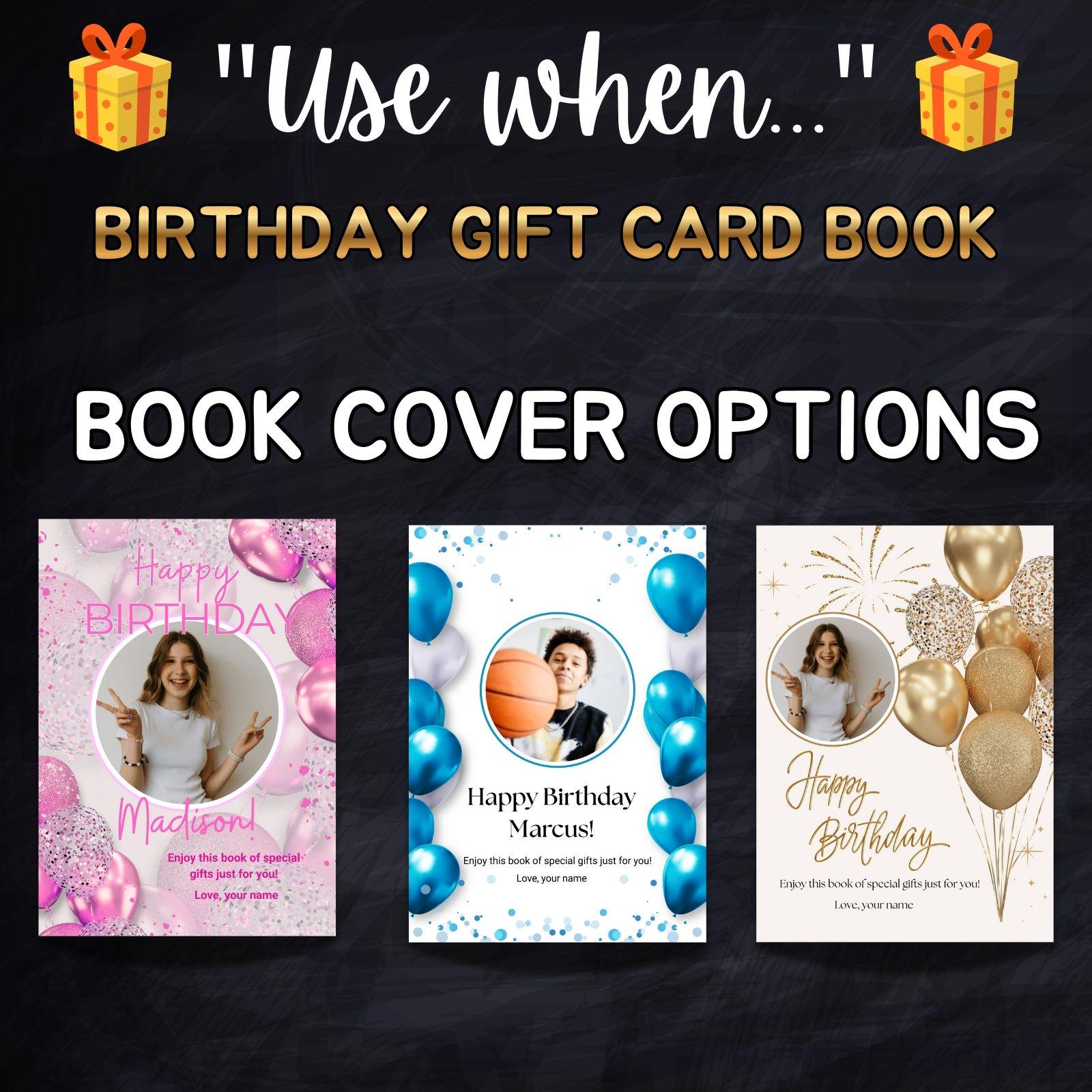 Editable Birthday Gift Card Pages, PDF, Unique Birthday Gift Cards ...