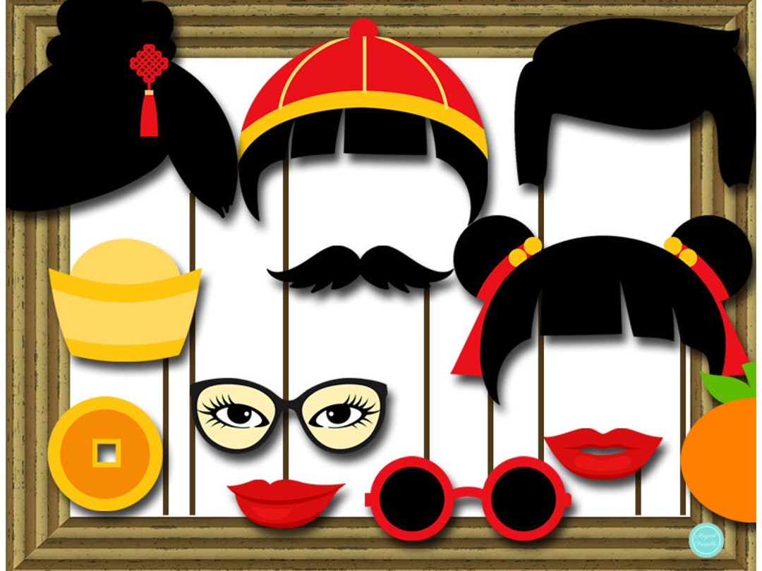 Print Yourself Chinese New Years Photo Booth Party Props, Instant ...