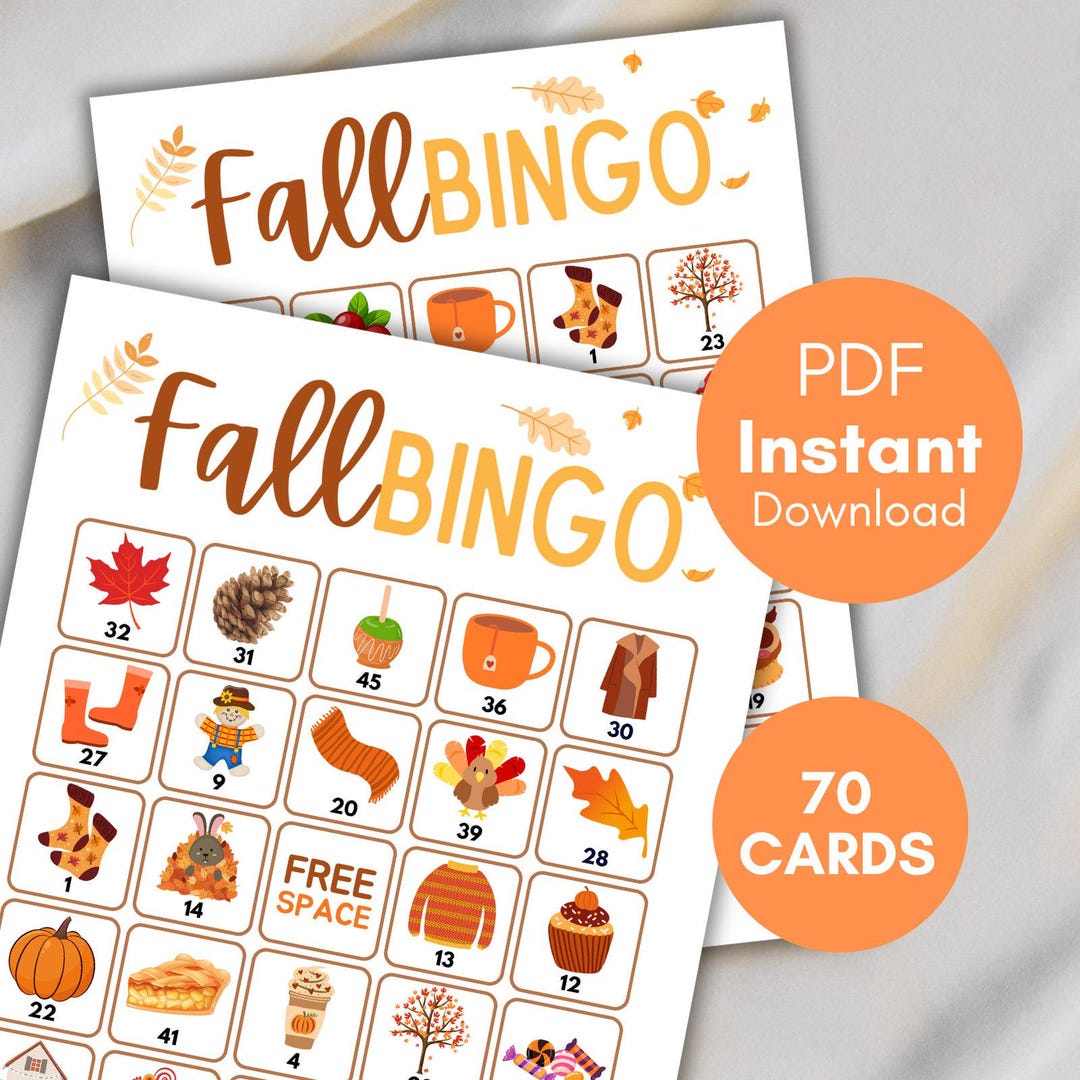 Fall Bingo, Thanksgiving Bingo, Thanksgiving Bingo Cards, Thanksgiving ...