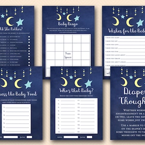 Twinkle Twinkle Baby Shower Games Package, Instant Download, Love You ...