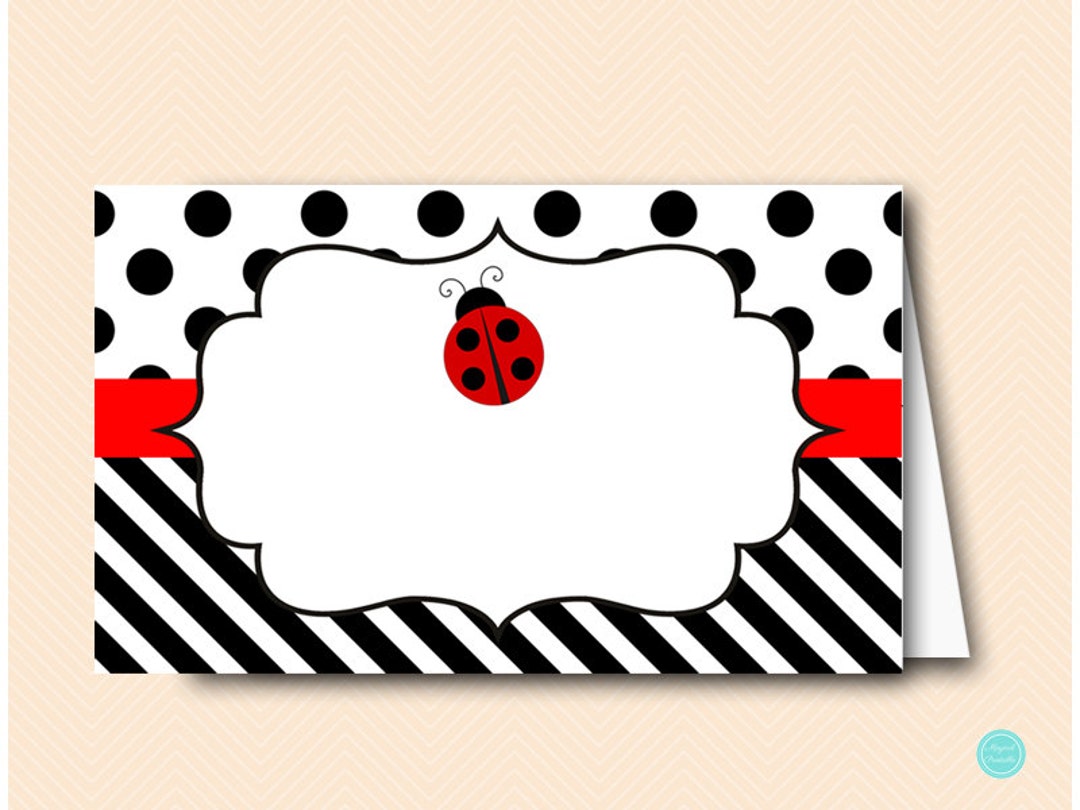 Ladybug Tent Labels. Food Tent Labels, Food Labels, Bridal Shower ...