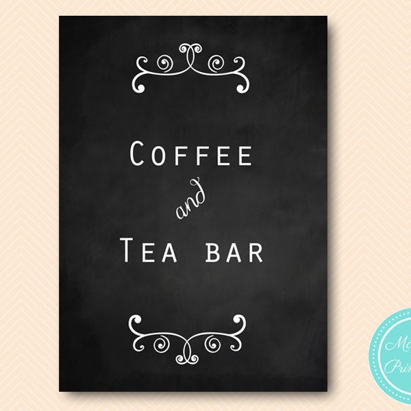 Printable Coffee and Tea Stations Signs - Etsy