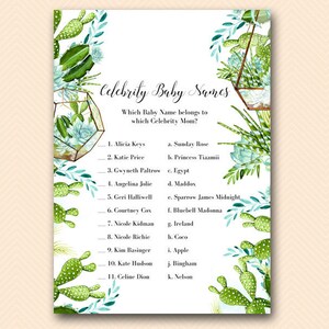 Cactus Baby Shower Games, Celebrity Baby Name Game, Celebrity Baby Name ...