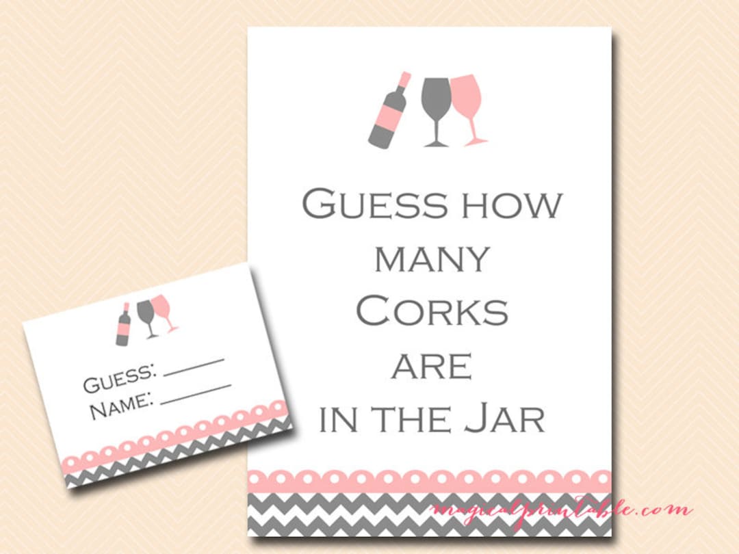 How Many Corks, Guess How Many Corks in the Jar, Wine Theme, Recipe ...