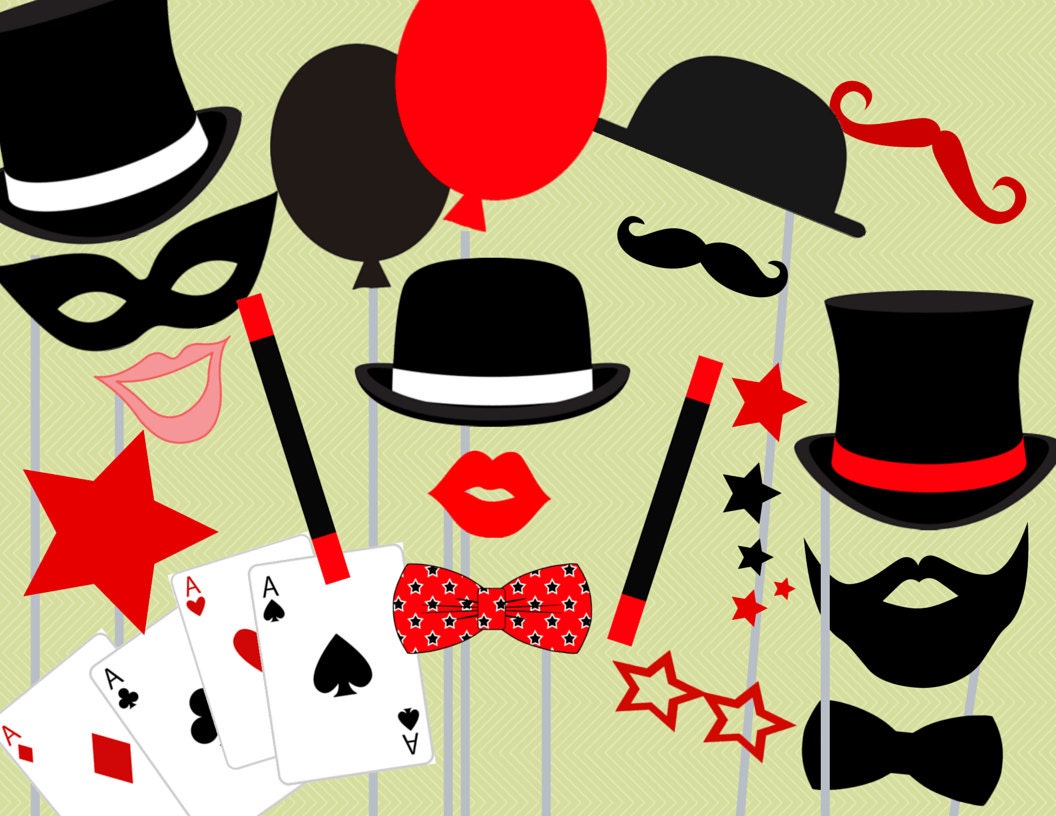 Print Yourself Magician Photo Booth Party Props - Etsy