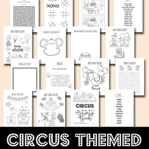 Circus Coloring and Activities Book Pages, Instant Download File, Kids ...