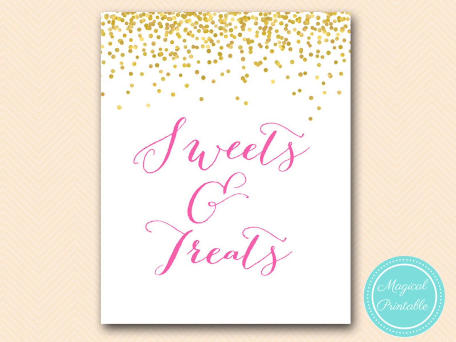 Sweets and Treats Sign, Wedding Signs, Wedding Signage, Wedding Sign ...