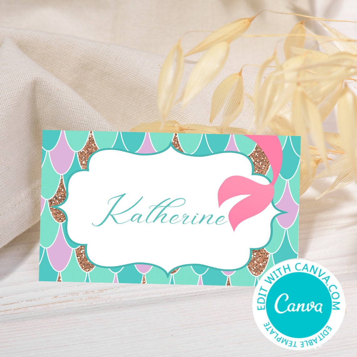 Editable Mermaid Tent Labels Food Tent Labels Food Labels - Etsy