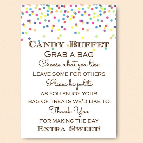 Candy Buffet Bag - Etsy