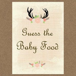 Baby Food Game, Baby Food Jar Labels, Sign, Guess the Baby Food Game ...