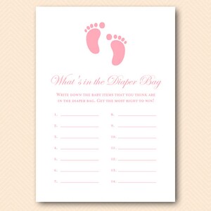 Pink Baby Feet Baby Shower Games Package, Instant Download, How Many ...