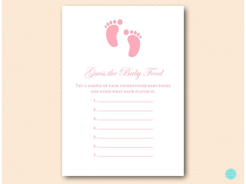 Pink Baby Feet Baby Shower Games Package Instant Download - Etsy