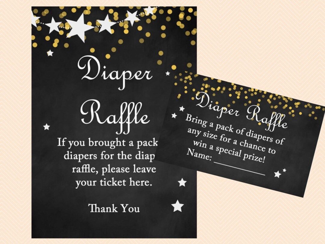 Diaper Raffle Ticket, Diaper Raffle Cards, Diaper Raffle Sign, Diaper ...